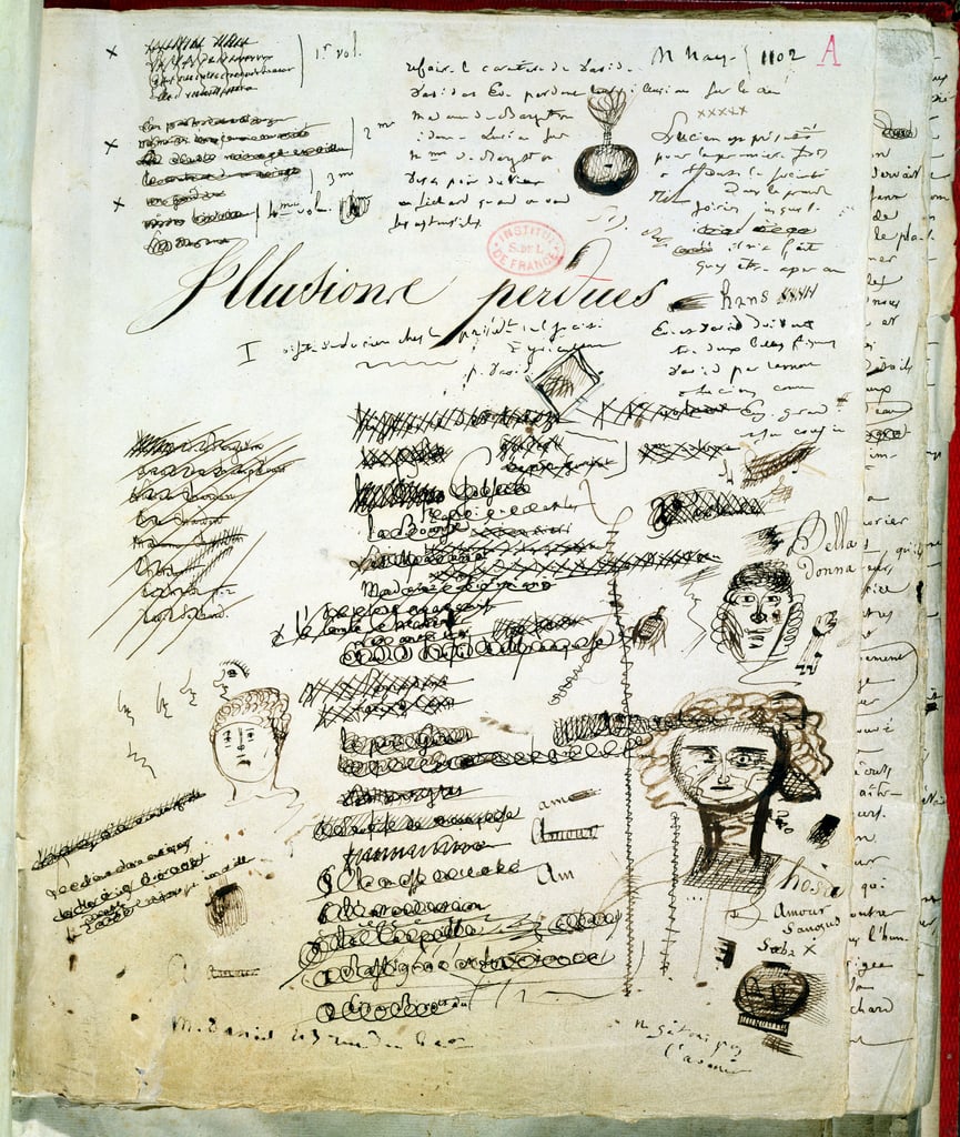 Honoré de Balzac, Correction d’épreuve, Page de titre des Illusions ...